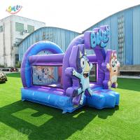 China Commercial Grade Blue Puppy Theme Inflatable Bouncer Kids Jumping Castle Party Rental Bouncy House for Backyard(YKB115) for sale