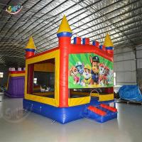 China Puppy Team Inflatable Bouncer House Kids Birthday Party Rental Commercial PVC Inflatable Jumper Castle with Slide(YKB117) for sale