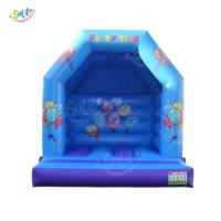 China Blue Party Time Inflatable Bouncer House for Kids Birthday Party Rental Business Outdoor Bouncy Castle with Roof（YKB119) for sale