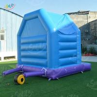 China Blue Party Time Inflatable Bouncer House for Kids Birthday Party Rental Business Outdoor Bouncy Castle with Roof（YKB119) for sale