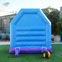 China Blue Party Time Inflatable Bouncer House for Kids Birthday Party Rental Business Outdoor Bouncy Castle with Roof（YKB119) for sale