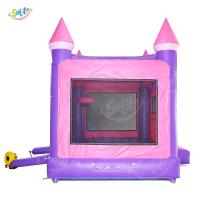 China Pink Purple Inflatable Castle Bounce House with Mesh Window and Front Ramp for Party Events(YKB124) for sale