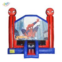 China Inflatable Superhero Theme Bounce House with Mesh Windows and Front Ramp for Kids Parties（YKB125) for sale