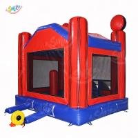 China Inflatable Superhero Theme Bounce House with Mesh Windows and Front Ramp for Kids Parties（YKB125) for sale