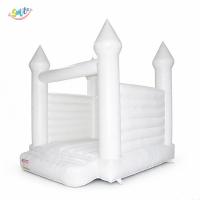 China Inflatable White Bouncy Castle with Castle Towers Enclosed Walls and Front Entry for Party Rentals(YKB126) for sale