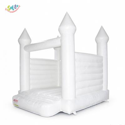 China Inflatable White Bouncy Castle with Castle Towers Enclosed Walls and Front Entry for Party Rentals(YKB126) for sale