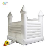 China Inflatable White Bouncy Castle with Castle Towers Enclosed Walls and Front Entry for Party Rentals(YKB126) for sale