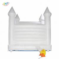 China Inflatable White Bouncy Castle with Castle Towers Enclosed Walls and Front Entry for Party Rentals(YKB126) for sale