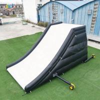 China Inflatable Slide Ramp with White Sliding Surface Black Side Walls for Outdoor Events and Party Rental(YKG310) for sale