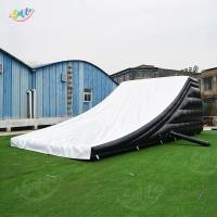 China Inflatable Slide Ramp with White Sliding Surface Black Side Walls for Outdoor Events and Party Rental(YKG310) for sale
