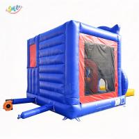 China Sonic Theme Inflatable Bounce House with Slide, Blue Jumping Castle for Kids Party Rental Events（YKC228) for sale