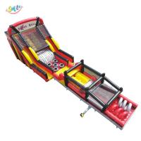China Red Yellow Inflatable Obstacle Course with Slides Climbing Wall and Interactive Games for Party Rental（YKO051) for sale