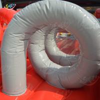 China Red Yellow Inflatable Obstacle Course with Slides Climbing Wall and Interactive Games for Party Rental（YKO051) for sale