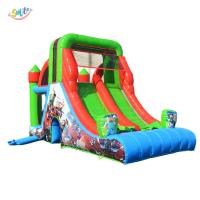 China Block Building Theme Inflatable Slide with Climbing Wall and Bounce House for Party Rental Events（YKO053) for sale
