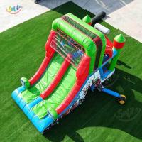 China Block Building Theme Inflatable Slide with Climbing Wall and Bounce House for Party Rental Events（YKO053) for sale