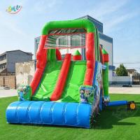 China Block Building Theme Inflatable Slide with Climbing Wall and Bounce House for Party Rental Events（YKO053) for sale