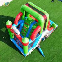 China Block Building Theme Inflatable Slide with Climbing Wall and Bounce House for Party Rental Events（YKO053) for sale