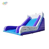 China Purple Blue Inflatable Dry Slide for Family Entertainment Centers Outdoor Events and Party Rental Activities for sale