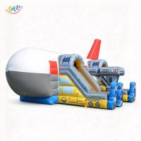 China Inflatable Airplane Slide with Dual Lanes for Indoor Playgrounds Outdoor Events and Party Rental Businesses for sale
