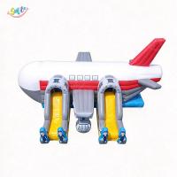 China Inflatable Airplane Slide with Dual Lanes for Indoor Playgrounds Outdoor Events and Party Rental Businesses for sale