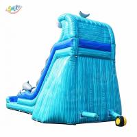 China Commercial Inflatable Dolphin Water Slide with Landing Pool for Amusement Parks Outdoor Recreation and Rental Businesses for sale