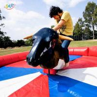 China Inflatable Mechanical Bull Ride Arena Rodeo Simulator for Carnival Party Event Rental for sale