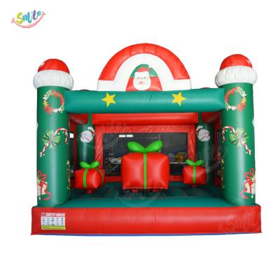 China Christmas Inflatable Bounce House with Santa Claus and Gift Decorations for Party Rental(YKB128) for sale