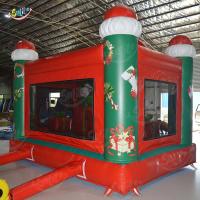 China Christmas Inflatable Bounce House with Santa Claus and Gift Decorations for Party Rental(YKB128) for sale