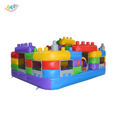 China Inflatable Building Block Bounce House with Mesh Walls for Kids Party Rental(YKB130) for sale