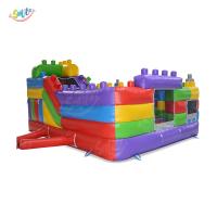 China Inflatable Building Block Bounce House with Mesh Walls for Kids Party Rental(YKB130) for sale