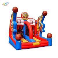 China Inflatable Basketball Toss Game Dual Lane Hoop Challenge for Party Rental Carnival School Sports Event for sale