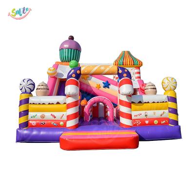 China Candy Theme Inflatable Combo Bouncer with Slide for Birthday Party Rental and Family Entertainment for sale
