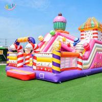 China Candy Theme Inflatable Combo Bouncer with Slide for Birthday Party Rental and Family Entertainment for sale