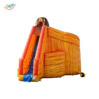 China Orange Inflatable Water Slide with Climbing Steps for Kids Water Park Family Fun for sale