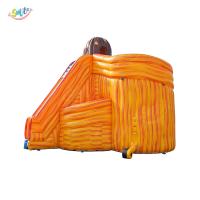 China Orange Inflatable Water Slide with Climbing Steps for Kids Water Park Family Fun for sale