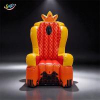 China Royal Inflatable Throne Chair with Crown Decoration for Birthday Celebrations Wedding Ceremonies and Party Rentals for sale