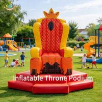 China Royal Inflatable Throne Chair with Crown Decoration for Birthday Celebrations Wedding Ceremonies and Party Rentals for sale