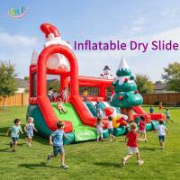 China Commercial Christmas Inflatable Bouncy Castle with Slide and Holiday Decorations for Kids Parties Indoor Outdoor Events(YKH020) for sale
