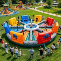 China Commercial Sport Center New Large Inflatable Human Hungry Hippos Game Interactive Bungee Jumper Blow Up Bouncer for Carnival Party Rental Event Team Building Activities for sale
