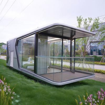 China Economic Movable Prefab Steel Capsule Hotel Container House 6m x 2.4m Green Prefabricated Accommodation for sale