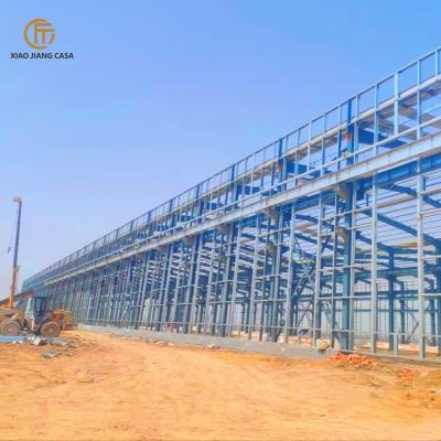 China Prefab Steel Structure Warehouse Building - 50 Year Lifespan with 25-60 Day Delivery | S355/Q235/Q345 Steel for sale