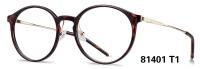 China Round Eye Optical Ultra Light Eyeglass Frames Metal Temples PEI Plastic Frames for sale