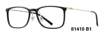China Square Optical Plastic Eyeglass Frames Metal Temple For Men for sale