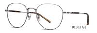 China Metal Men Optical Frames Round Eyeglass 19MM Bridge for sale