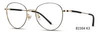 China Unisex Round Metal Eyeglasses Frames With Acetate Temple for sale