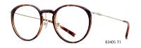 China Parim Plastic Big Round Glasses Frames With Metal Temple for sale