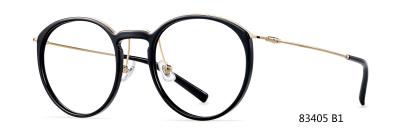 China Parim Plastic Big Round Glasses Frames With Metal Temple for sale
