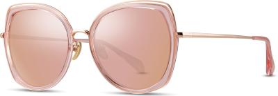 China Plastic Cat Eye Frames Women Parim Polorised Sunglasses Pink for sale