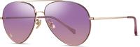 China Metal Non Polarised Women Sunglasses Pink Mirror Lens Color for sale