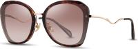 China Butterfly Mirror Non Polarized Sunglasses Plastic Frame Grey Tea Color Lens For Woman for sale
